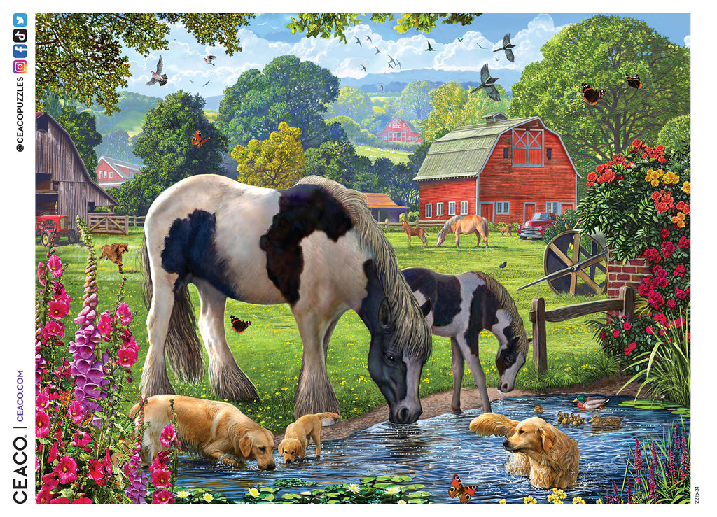 Horses Hounds 300 Piece Puzzle Ceaco