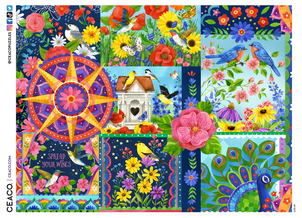 Sundial Patchwork - 300 Piece Puzzle – Ceaco.com