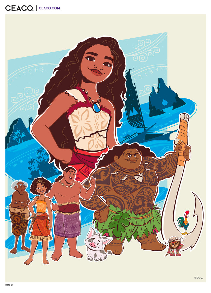 Disney 300 Oversized Pieces - Moana 2 Ocean Illustration- 300 Piece Pu ...