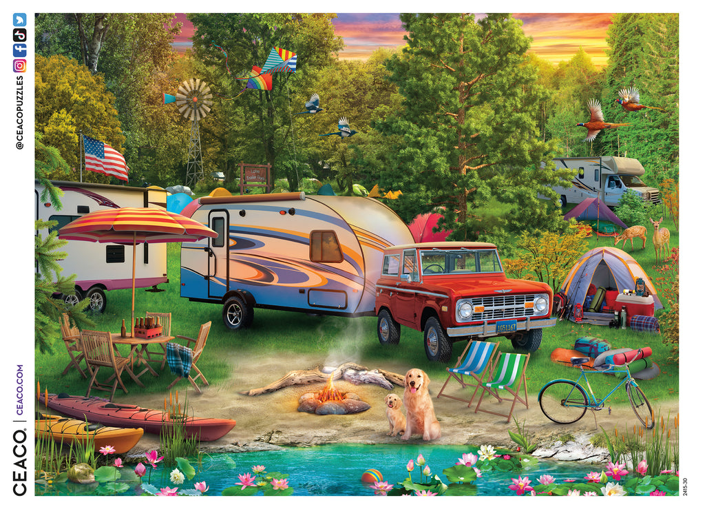 500 Piece Puzzle - Lakeside Camping – Ceaco.com