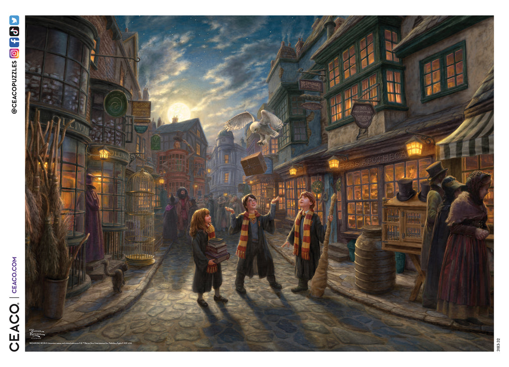 Thomas Kinkade Harry Potter - Diagon Alley- 1000 Piece Puzzle – Ceaco.com