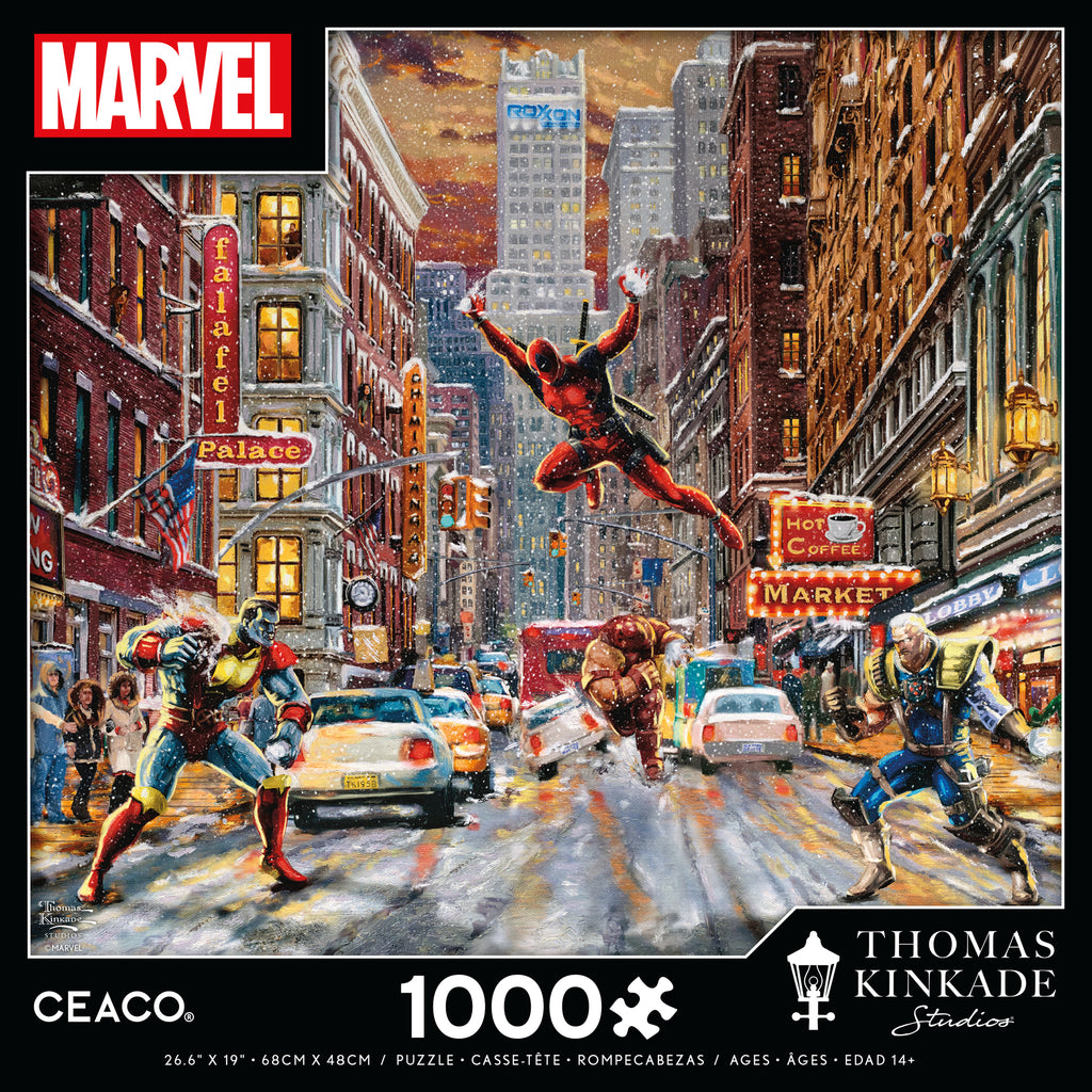 Thomas Kinkade - Marvel Deadpool Snowday - 1000 Piece Puzzle – Ceaco.com