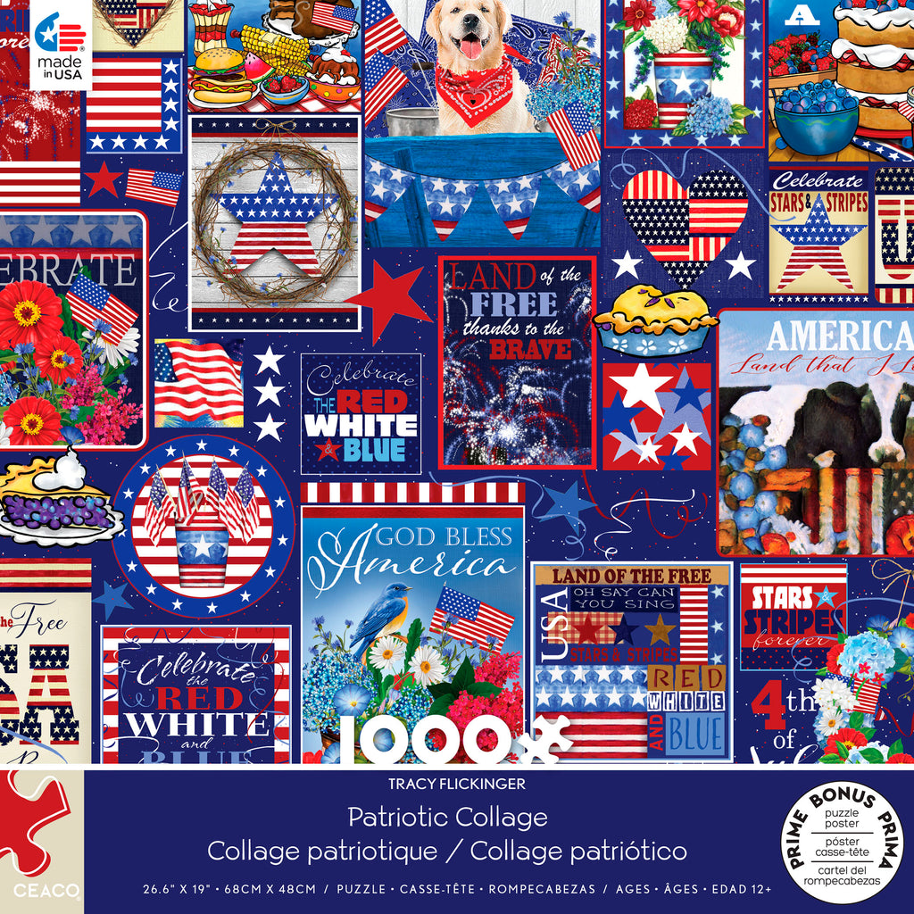 Patriotic Collage - 1000 Piece Puzzle – Ceaco.com