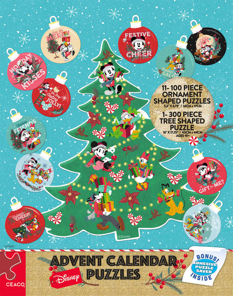 Disney 12 Days of Christmas Advent Calendar - 12 puzzle set – Ceaco.com