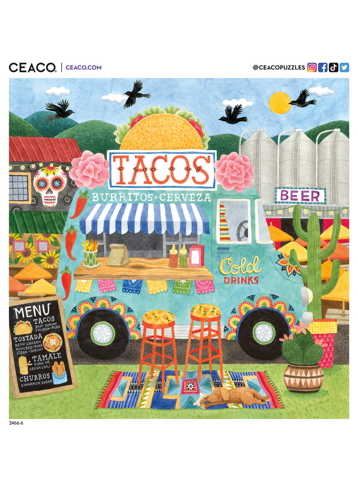 Food Trucks - Taco Truck 2- 500 Piece Puzzle – Ceaco.com